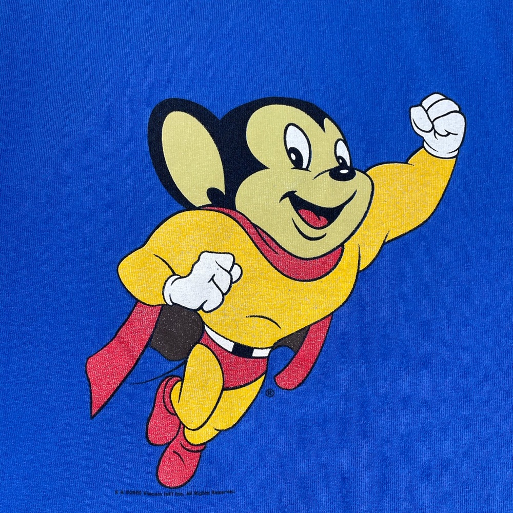 Vintage Mighty Mouse Cartoon Tee Shirt - Gem